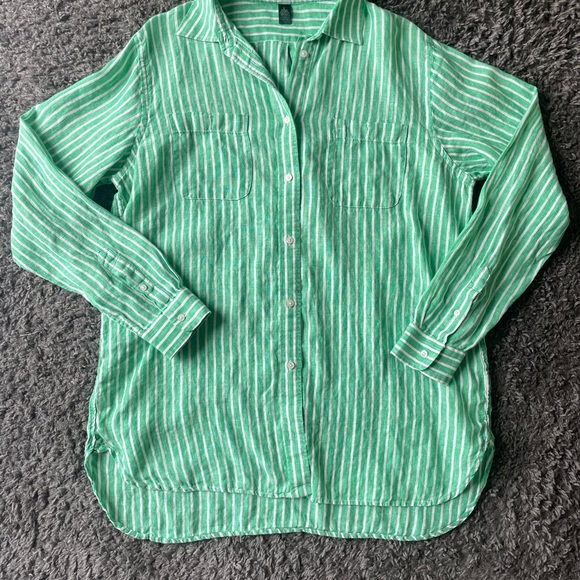 Ralph Lauren | Tops | Green Ralph Lauren Striped Buttonup Shirt | Poshmark